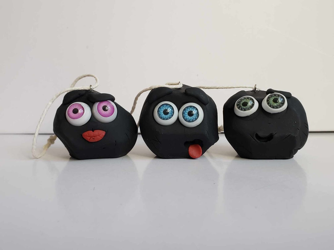 Silly Face Lump of Coal Ornament, Christmas Gift Idea, Funny Gag Gift ...