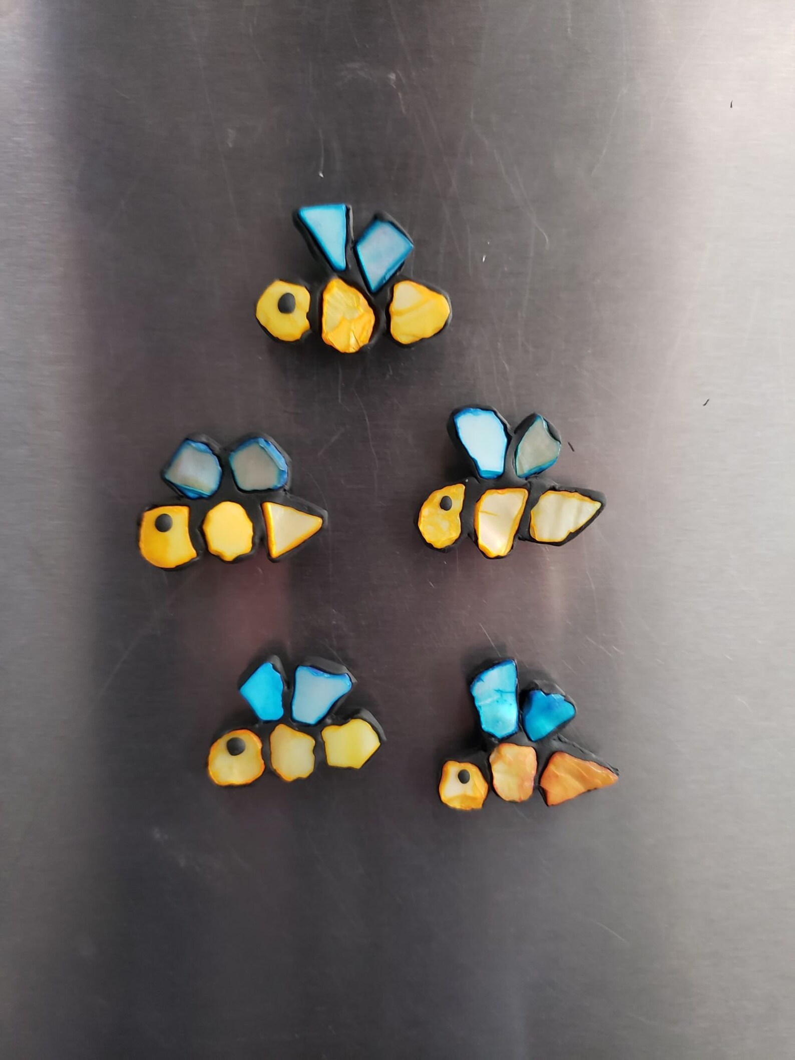 Mosaic Bee Magnets Cute Bee Fridge Magnets Unique Locker - Etsy