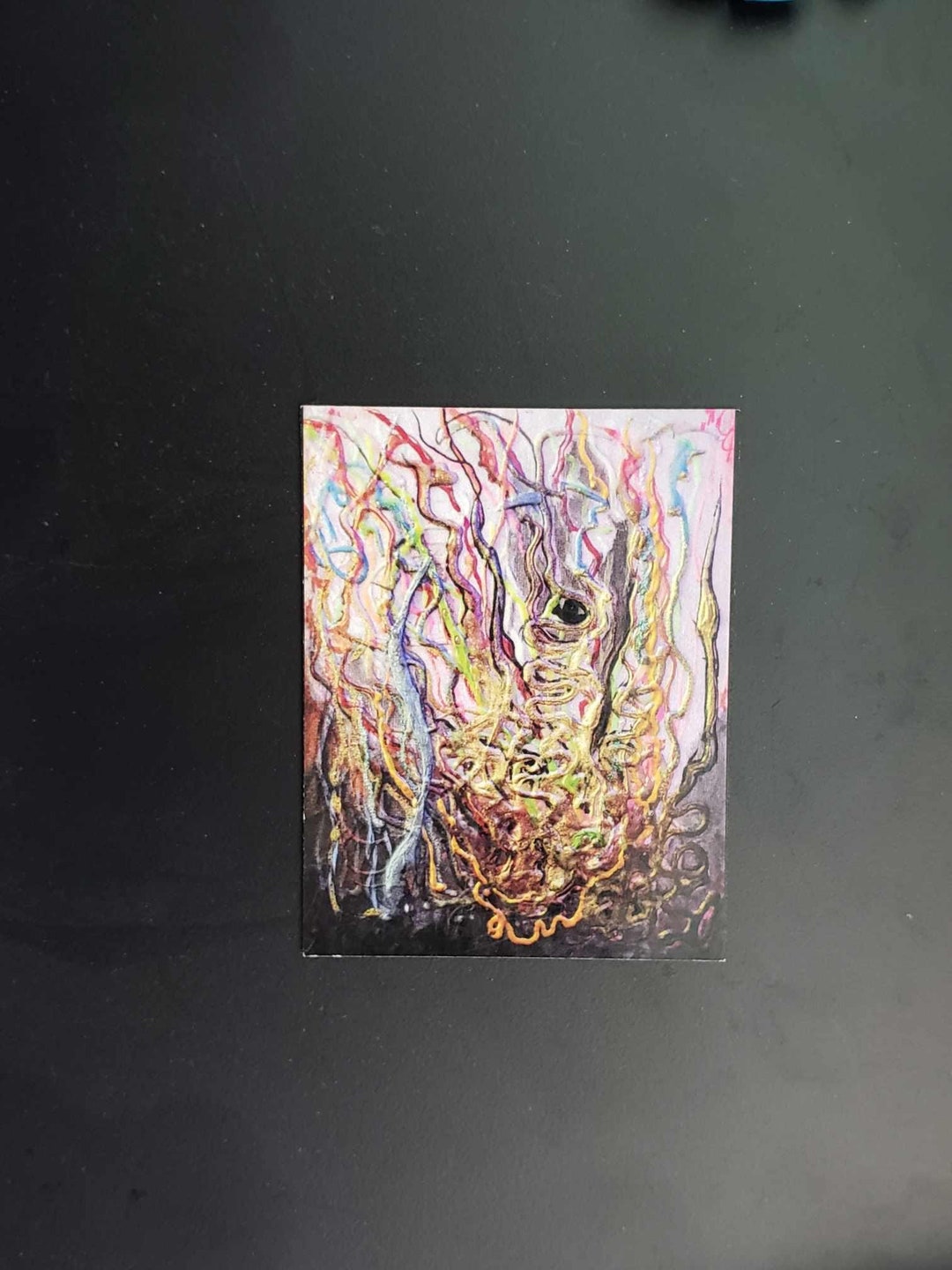 Abstract Art Magnet, Colorful Rainbow Artwork, Cute Locker Magnet ...
