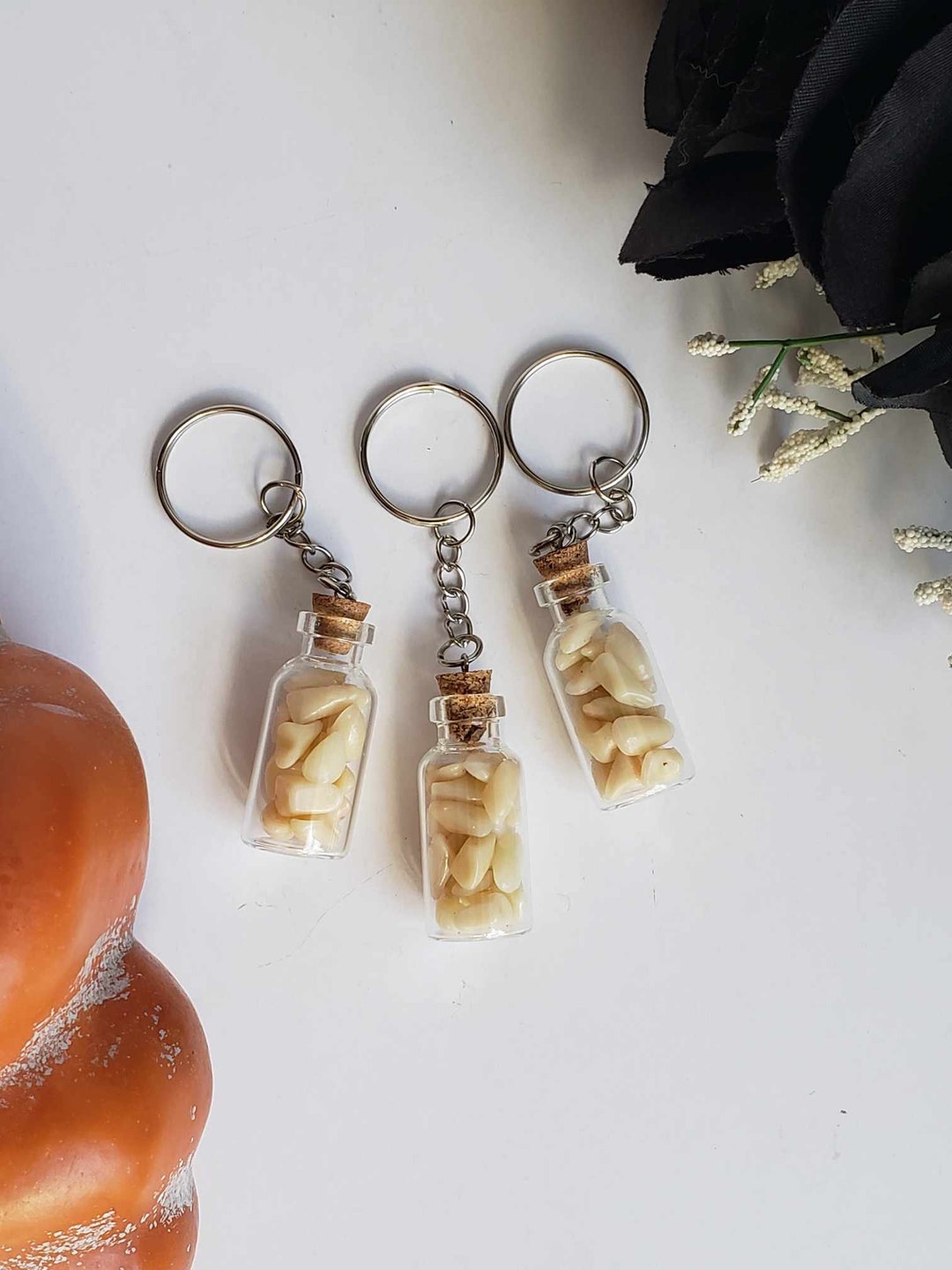 Teeth Keychains, Toothy Gift Idea, Gift for Dentist, Creepy Halloween ...
