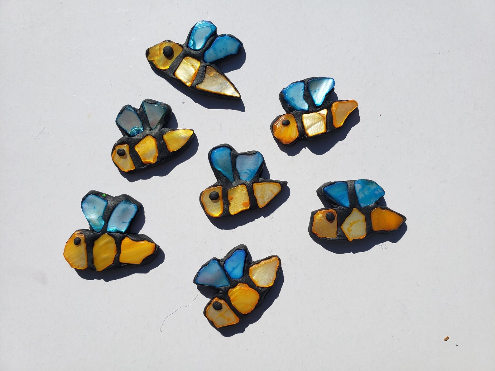 Mosaic Bee Magnets Cute Bee Fridge Magnets Unique Locker - Etsy