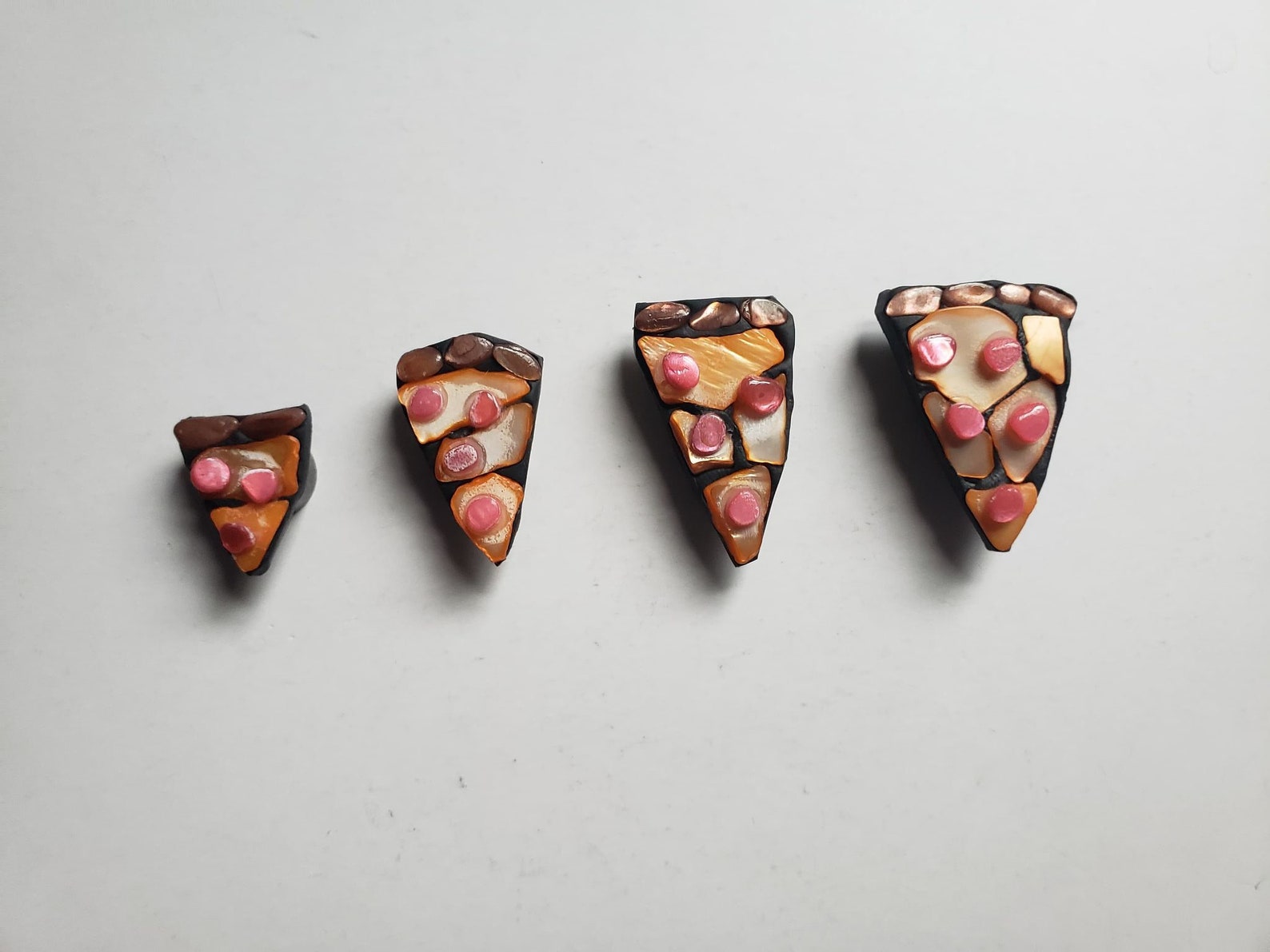 Mosaic Pizza Magnet Pepperoni Pizza Fridge Magnet Unique - Etsy