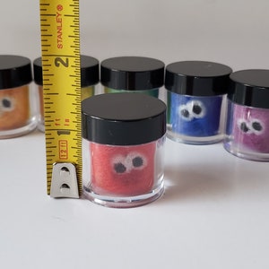 Needle Felted Poof Monsters, Monster in a Jar, Rainbow Monsters ...