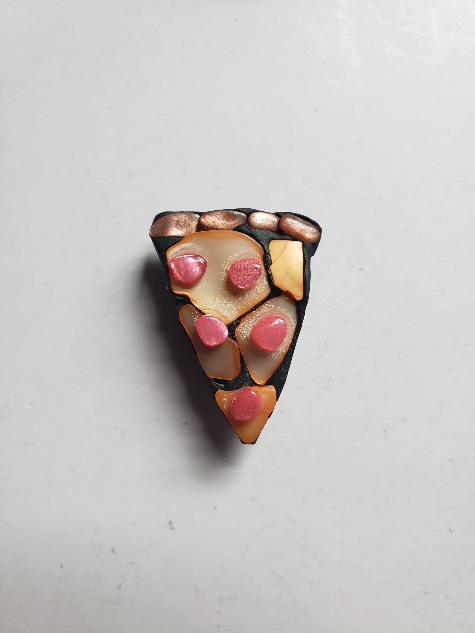 Mosaic Pizza Magnet Pepperoni Pizza Fridge Magnet Unique - Etsy