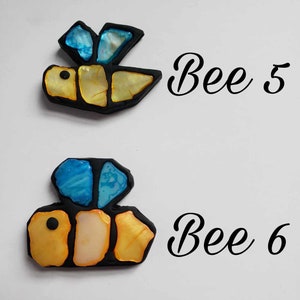 Mosaic Bee Magnets Cute Bee Fridge Magnets Unique Locker - Etsy