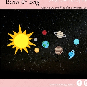 Solar System SVG - Space Bundle - Planets SVG - Space Activity for Kids ...