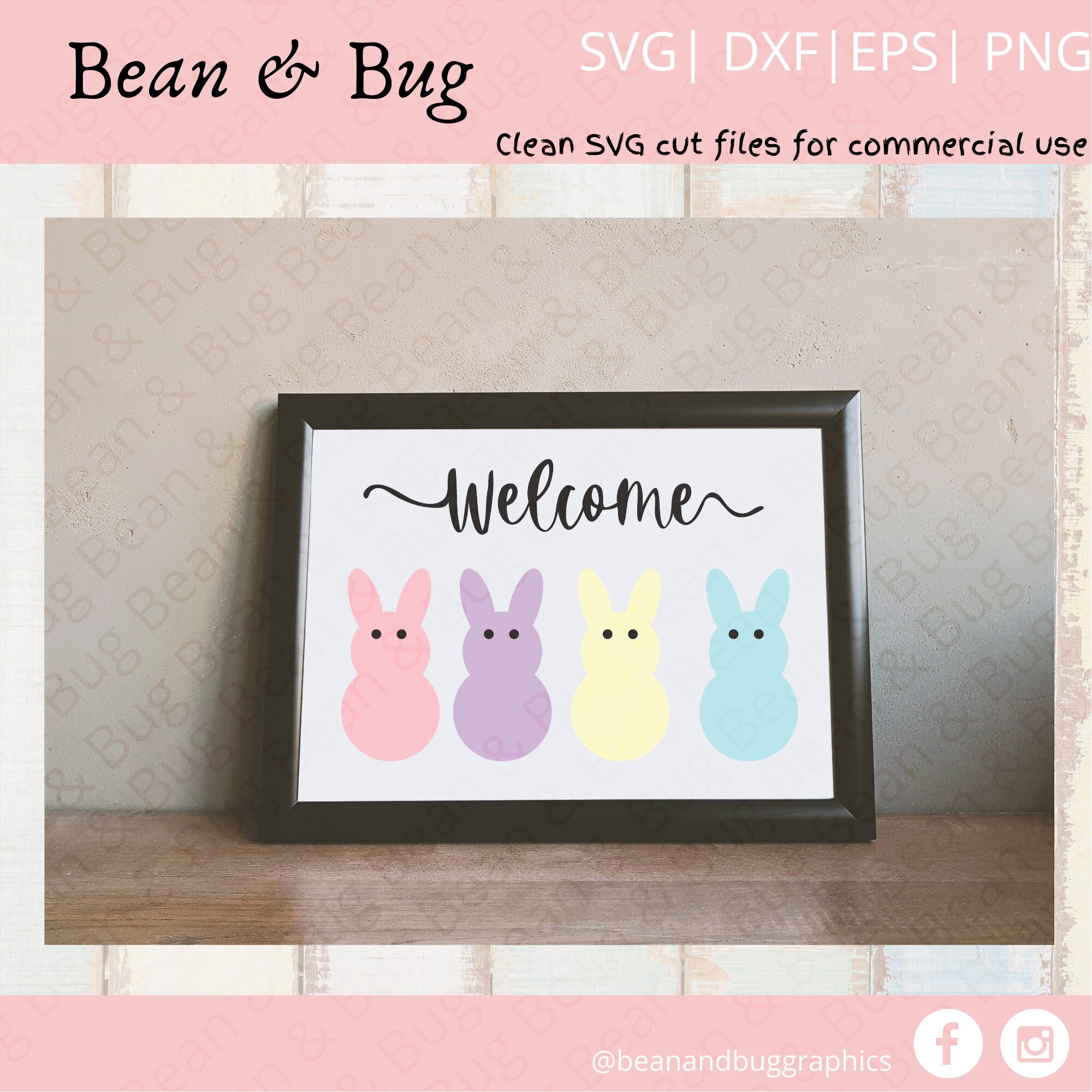 Easter SVG Welcome Peeps SVG Welcome Peeps sign Bunny | Etsy