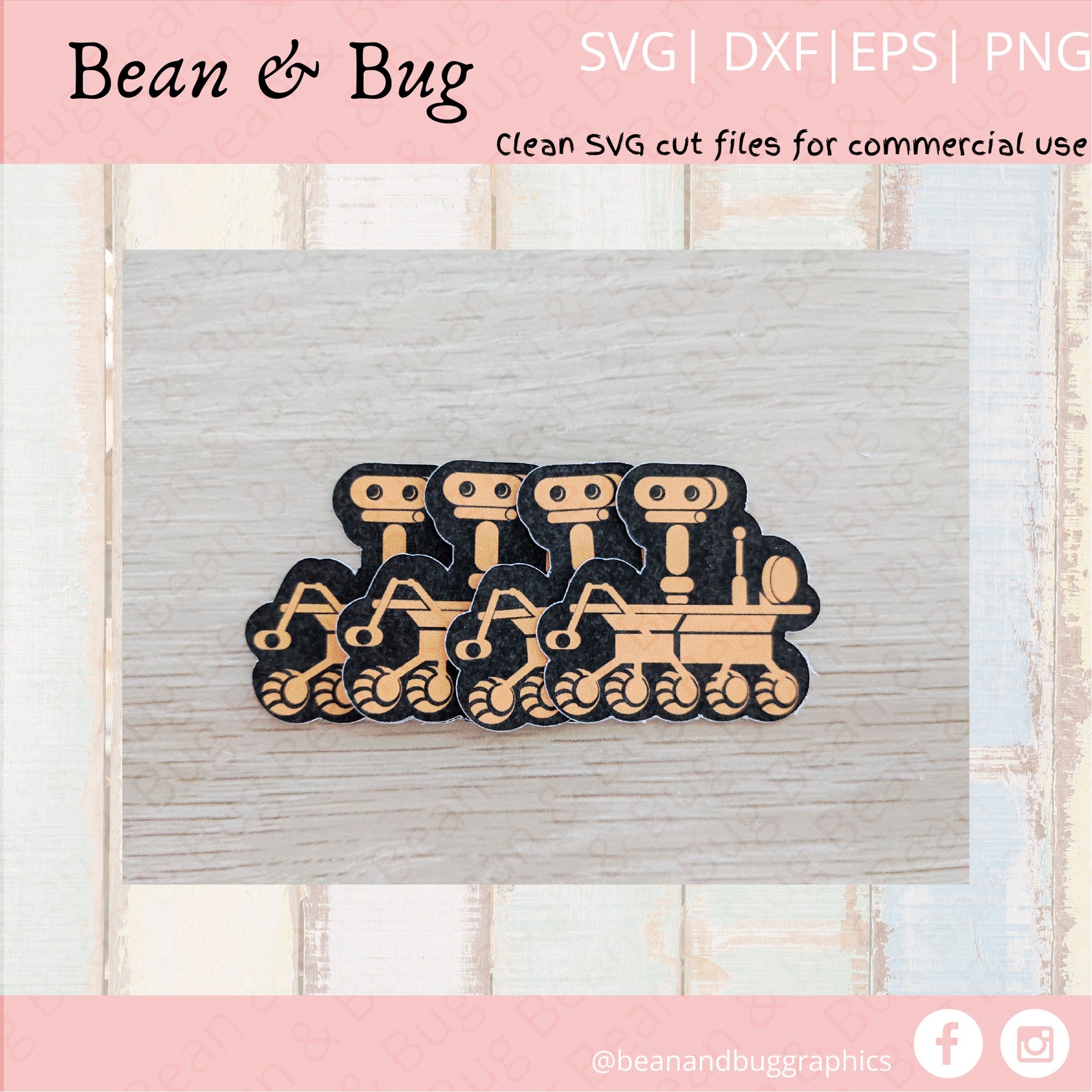 Mars Rover SVG - Mars Rover Stickers - Perseverance Shirt - Space ...