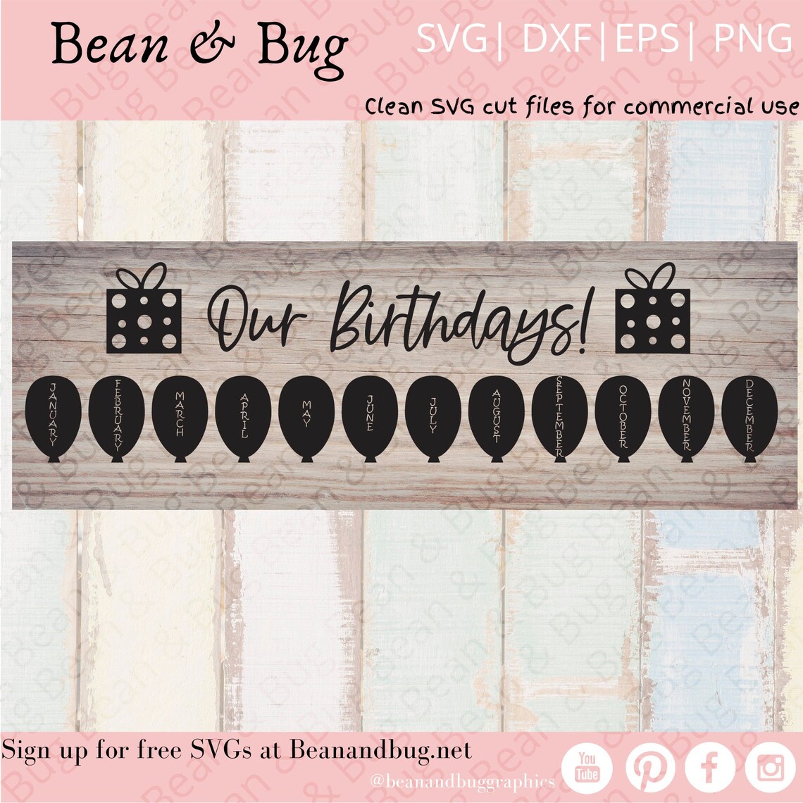 Our Birthdays Sign SVG School Birthday Board SVG Classroom Decorations ...