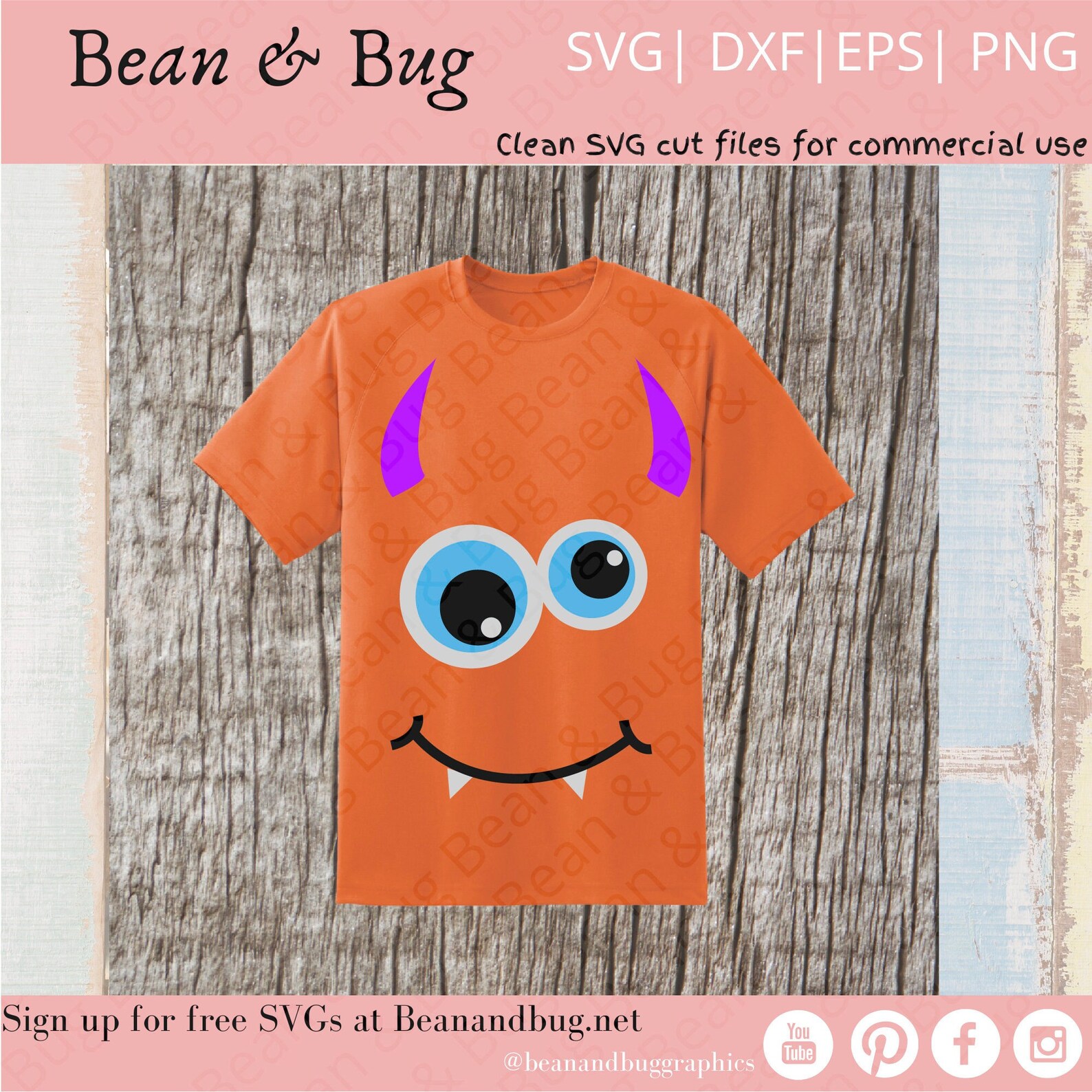 Silly Monster Face SVG - Halloween Shirt - Monster Costume - Fall ...
