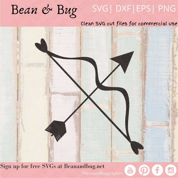 Pijl en boog SVG Valentijnsdag clip art Vday cadeau - Etsy Nederland