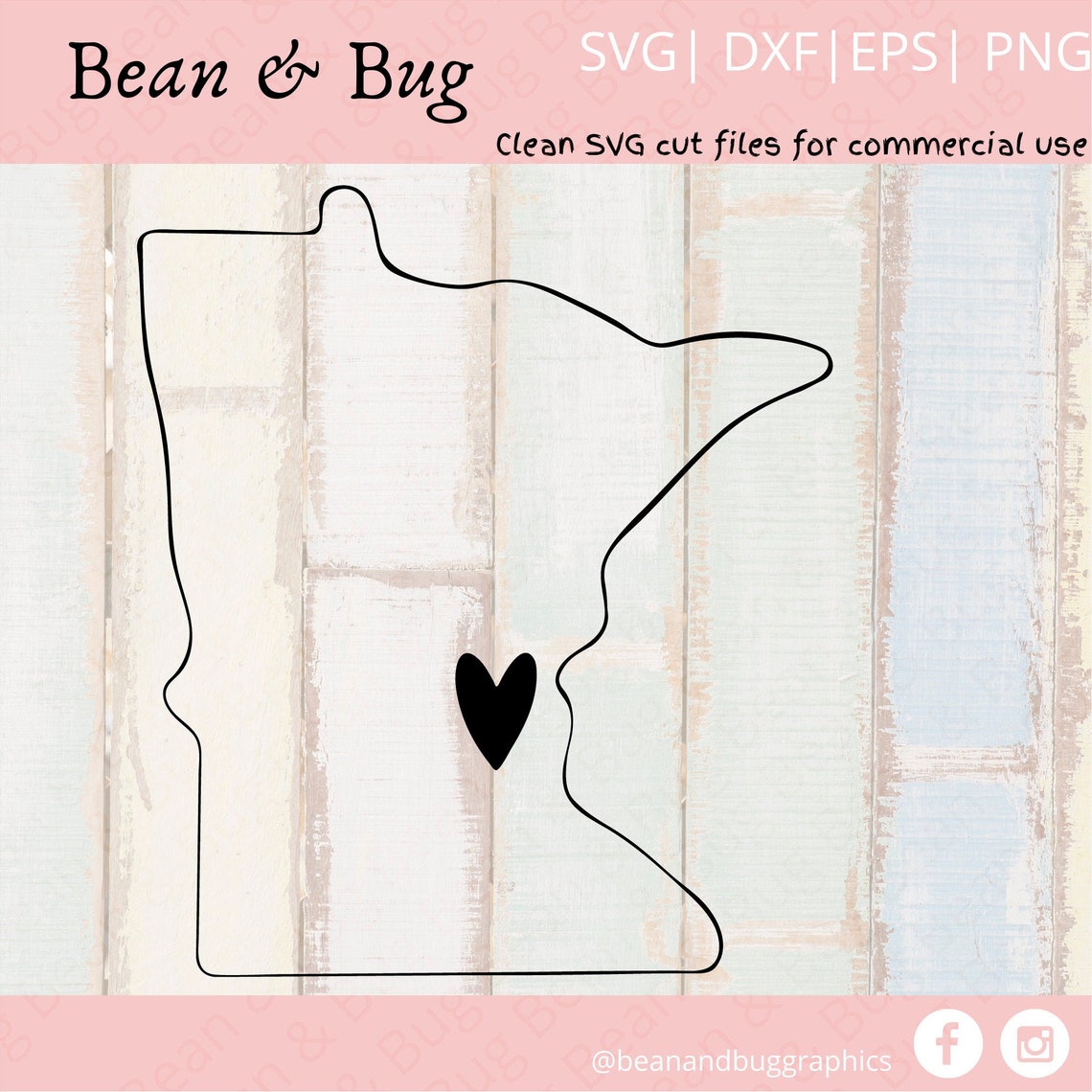 Minnesota Heart SVG Minnesota SVG Wood Sign Svg Minnesota Silhouette ...