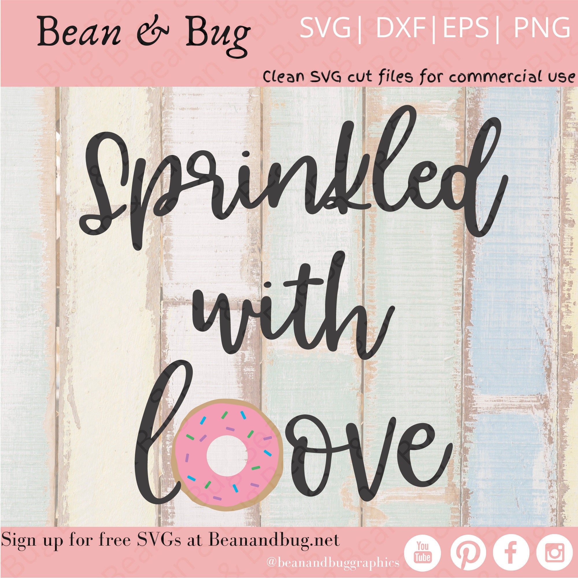 Sprinkled With Love Svg - Baby Shower - Sprinkle - Donut Clipart - Home ...