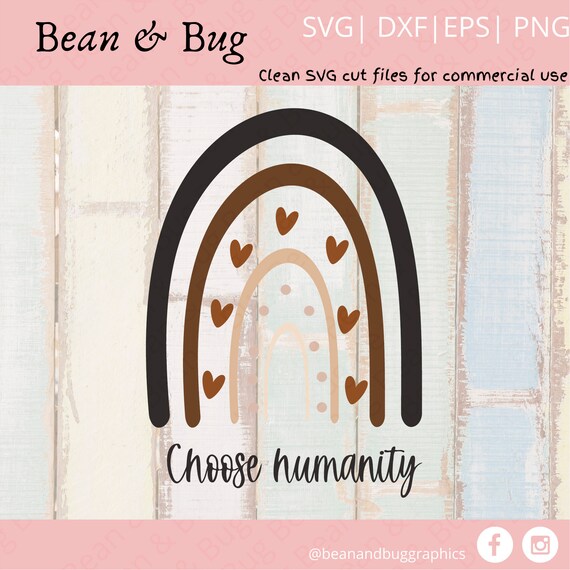 Choose Humanity SVG Skin Tone Rainbow Diversity Teacher - Etsy