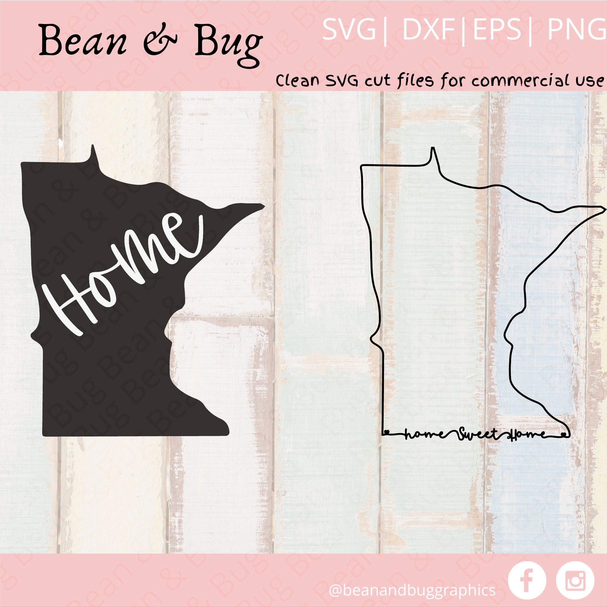 Minnesota Home SVG Home Sweet Home Svg MN Home Design Cut - Etsy