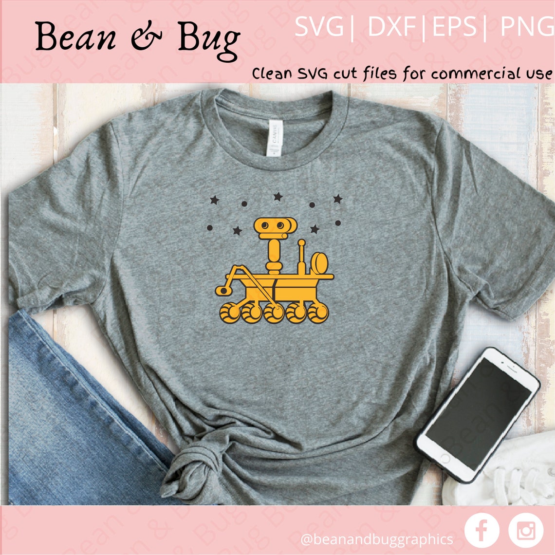Mars Rover SVG - Mars Rover Stickers - Perseverance Shirt - Space ...