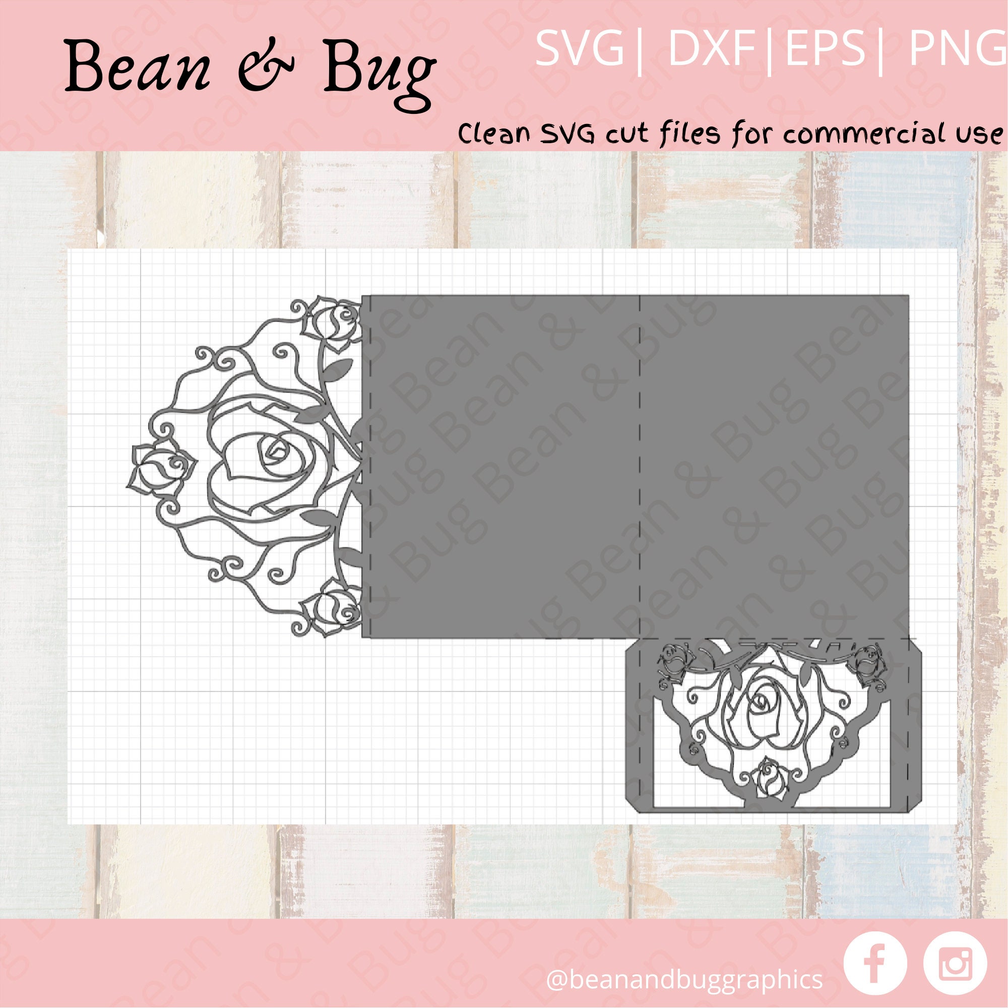 Lace Invitation Template SVG Wedding Trifold Invitation SVG Wedding ...