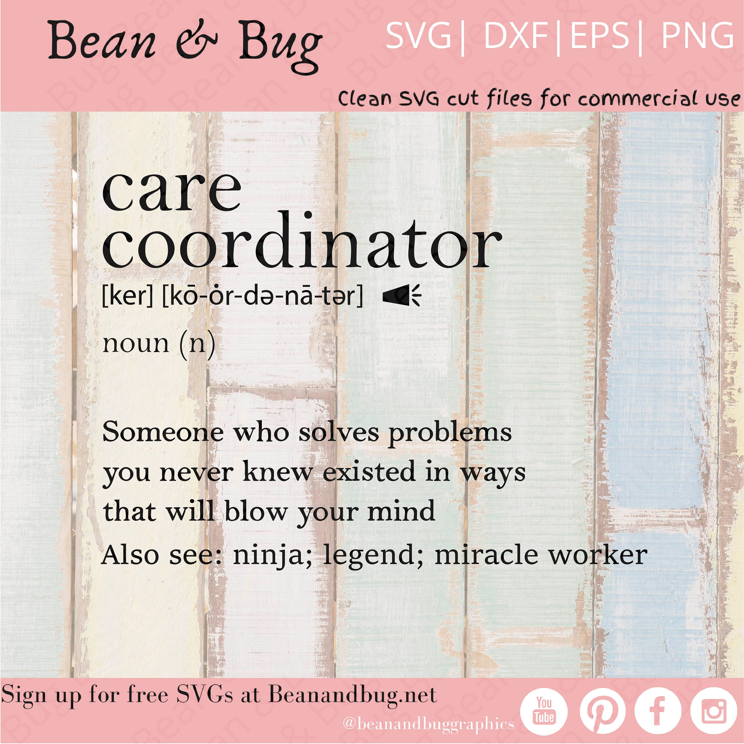 Care Coordinator Definition SVG - Funny Social Work Nurse Shirt ...