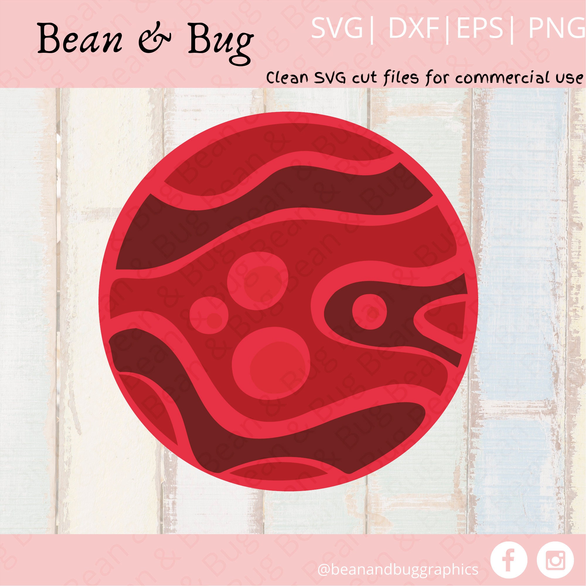 Mars SVG Planets SVG Solar System SVG Space Cut File Space Activity for ...