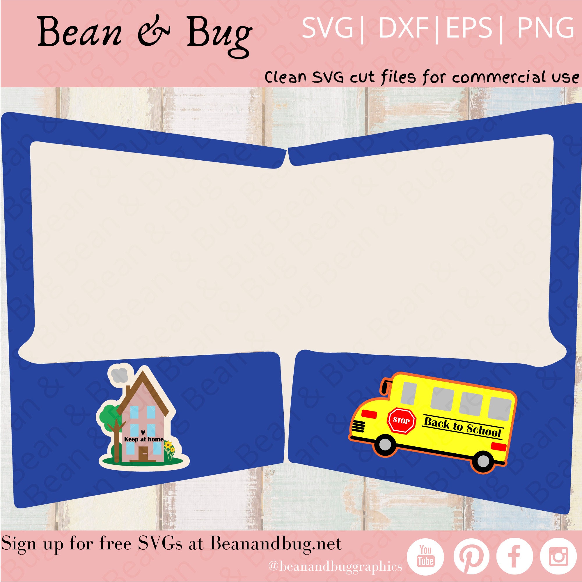 School Take Home Folder Stickers SVG - Bus Clipart Sticker - Back to ...