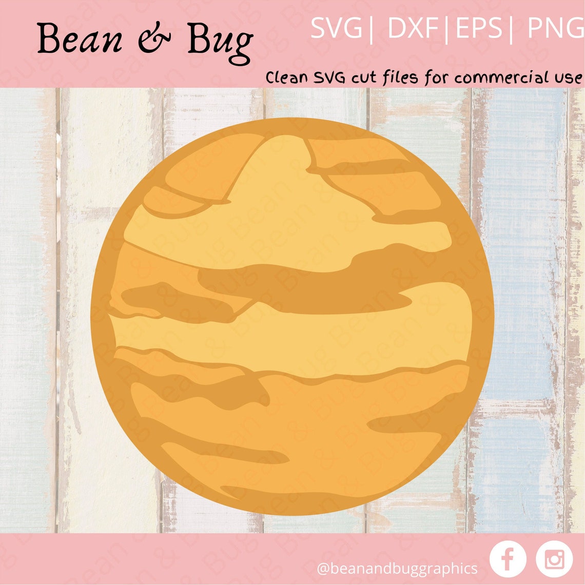 Venus SVG - Planets SVG - Solar System SVG - Space Cut File - Space ...