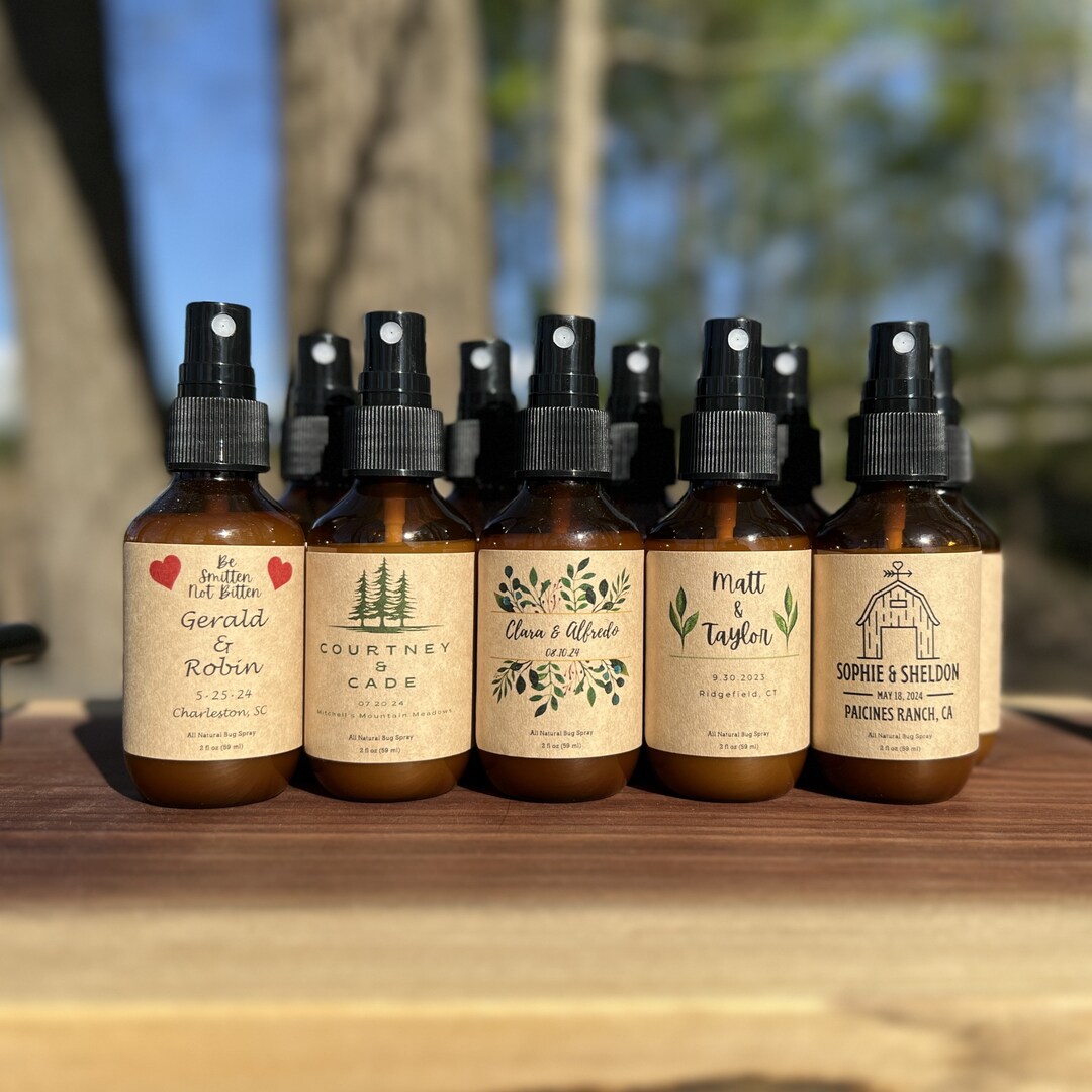 Bulk 50+ Bug Spray Bottles & Labels | Be Smitten Not Bitten ...