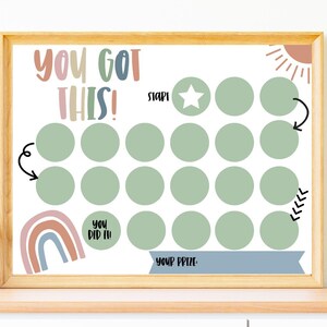 Reward Chart Printable, Toddler Routine Chart, Rainbow Digital Download ...