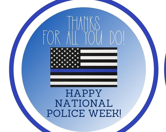 Police Appreciation Printable Sign and Gift Tags, We Back the Blue and ...