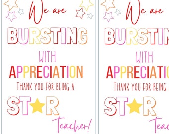 Bursting With Appreciation Printables - Etsy UK