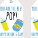 Soda Pop Father's Day Gift Tags - Printable 'best Pop' Design (digital ...