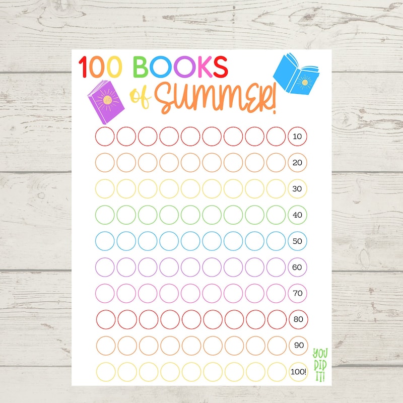 100 Books Reading Chart - Etsy