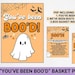 PRINTABLE You've Been Booed! Happy Halloween! Cute Ghost Gift Tag ...