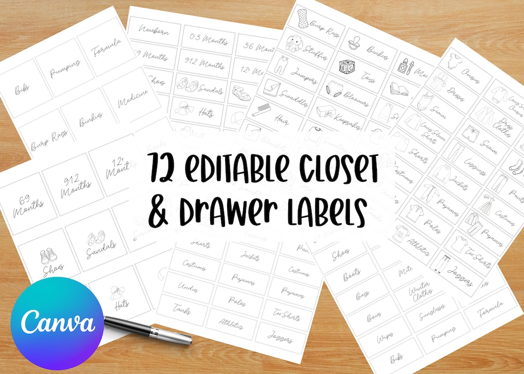 Baby Drawer Labels, Nursery Drawer Labels, Nursery Storage, Toy ...