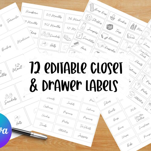 Baby Drawer Labels Nursery Drawer Labels Nursery Storage - Etsy