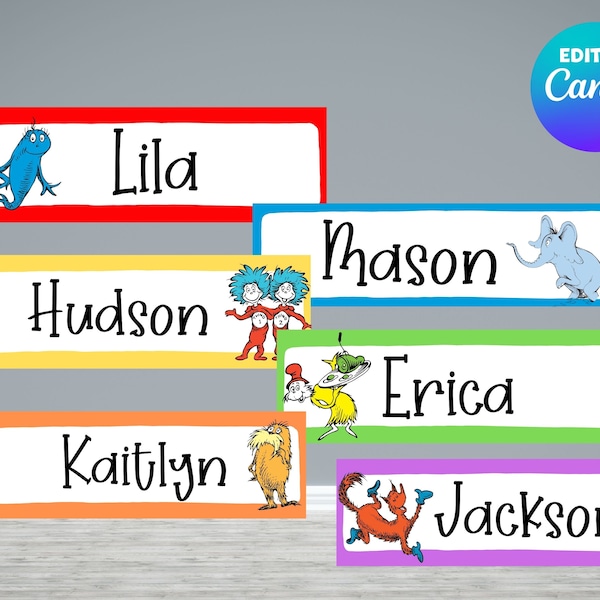 Dr Seuss Name Template - Etsy