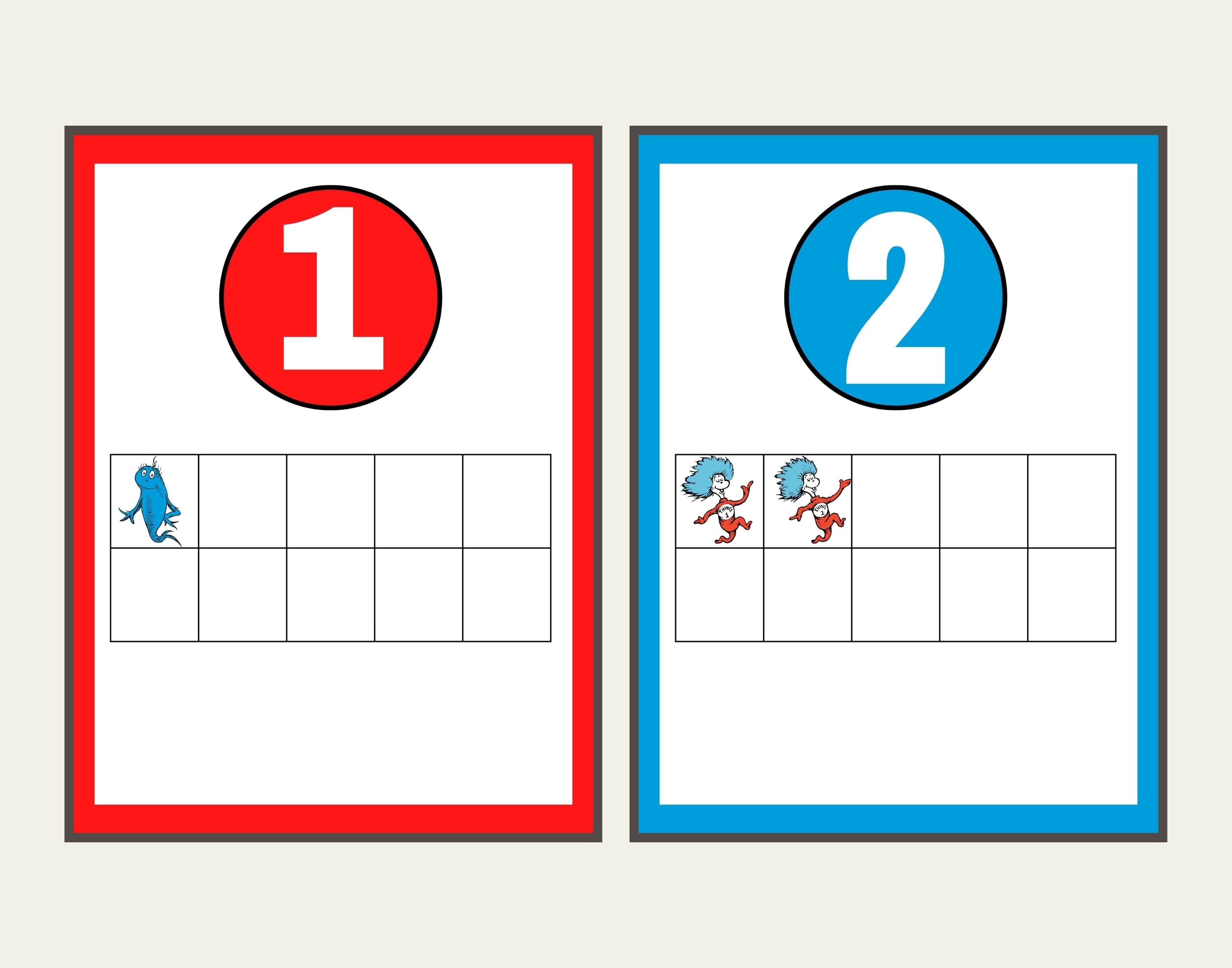 Dr Seuss Classroom Counting| Learn to Count| Dr. Seuss Themed Prints ...