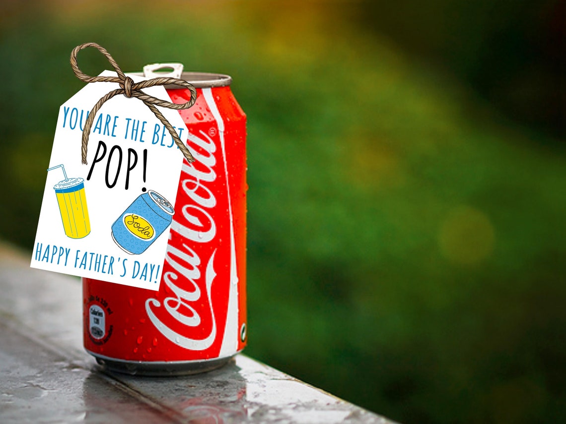 Soda Pop Father's Day Gift Tags - Printable 'best Pop' Design (digital ...