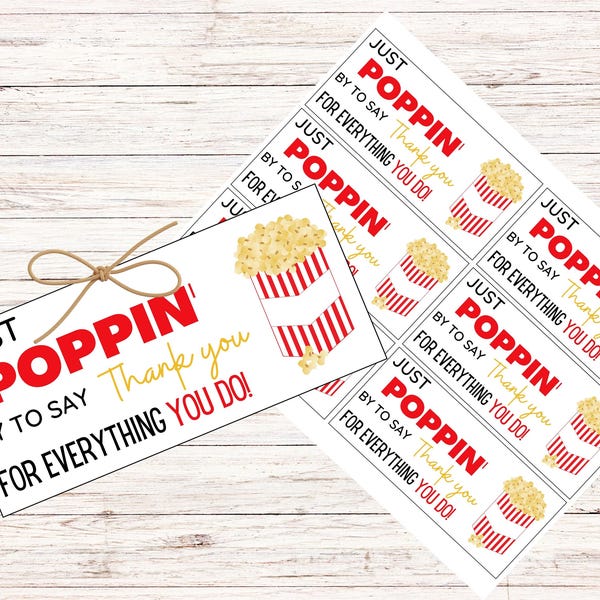 Popcorn Thank You - Etsy