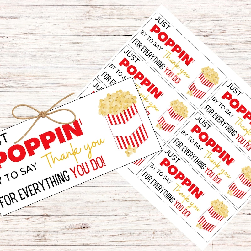 Popcorn Thank You - Etsy