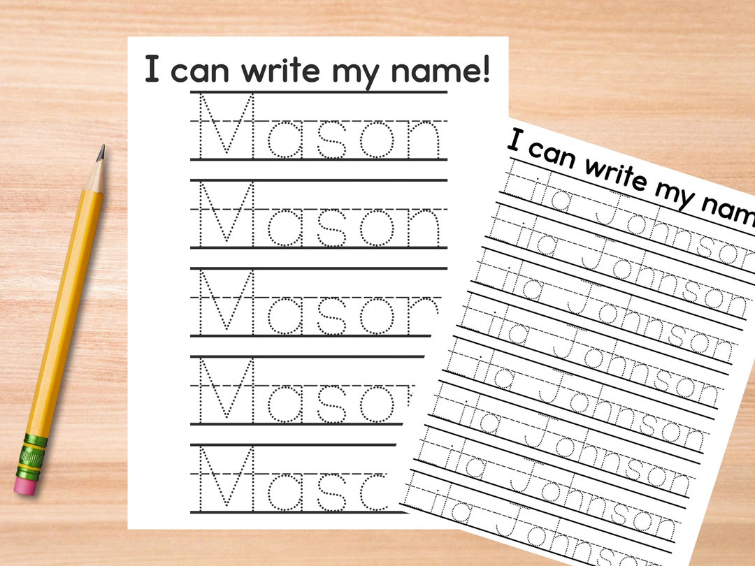 Custom Name Writing Practice | Name Handwriting Practice | Name Tracing ...