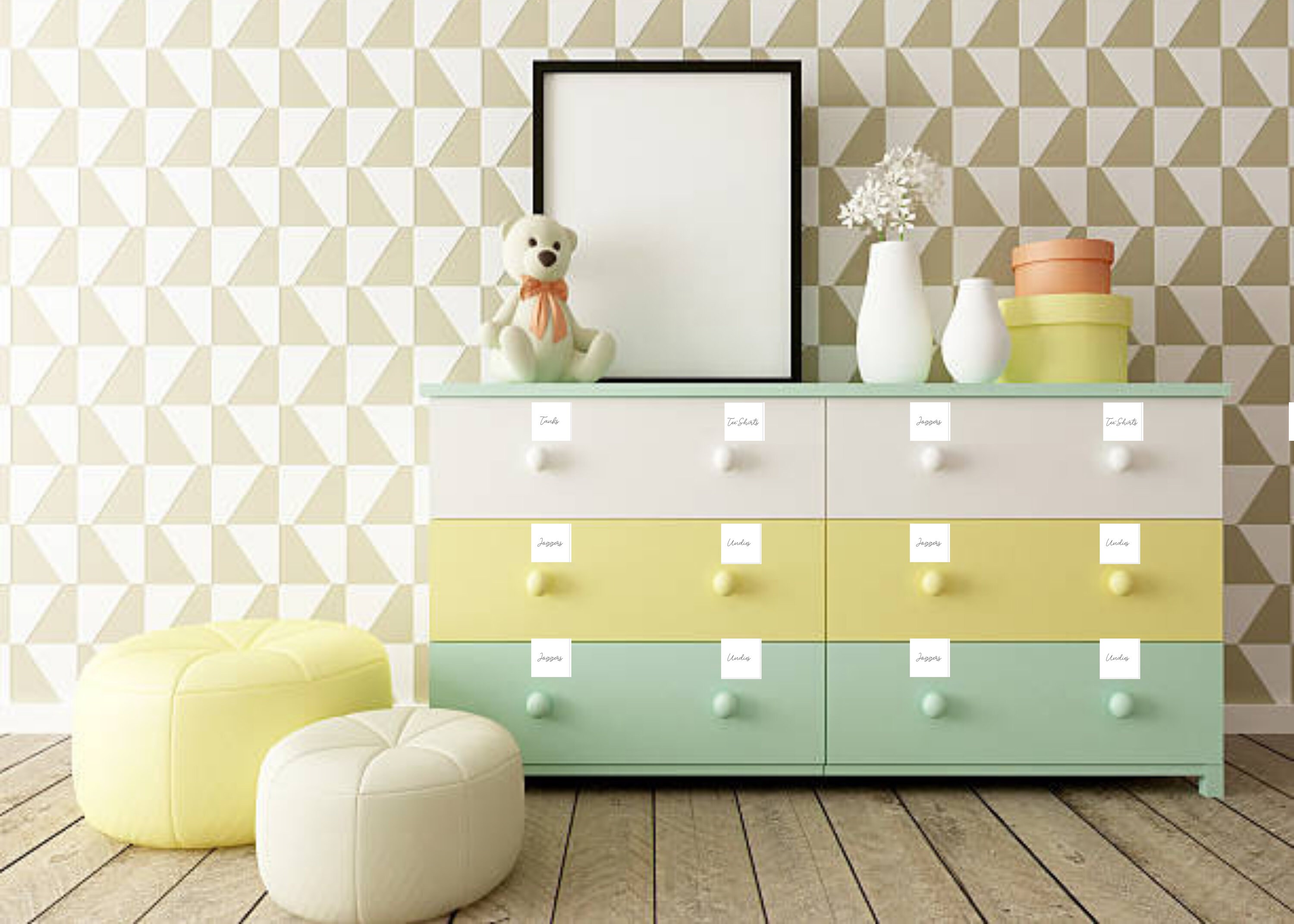 Baby Drawer Labels Nursery Drawer Labels Nursery Storage - Etsy