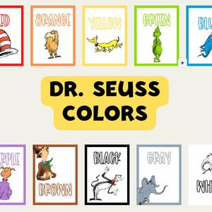 Dr Seuss Classroom Bundle, Dr Seuss Alphabet Posters, Learn to Count ...