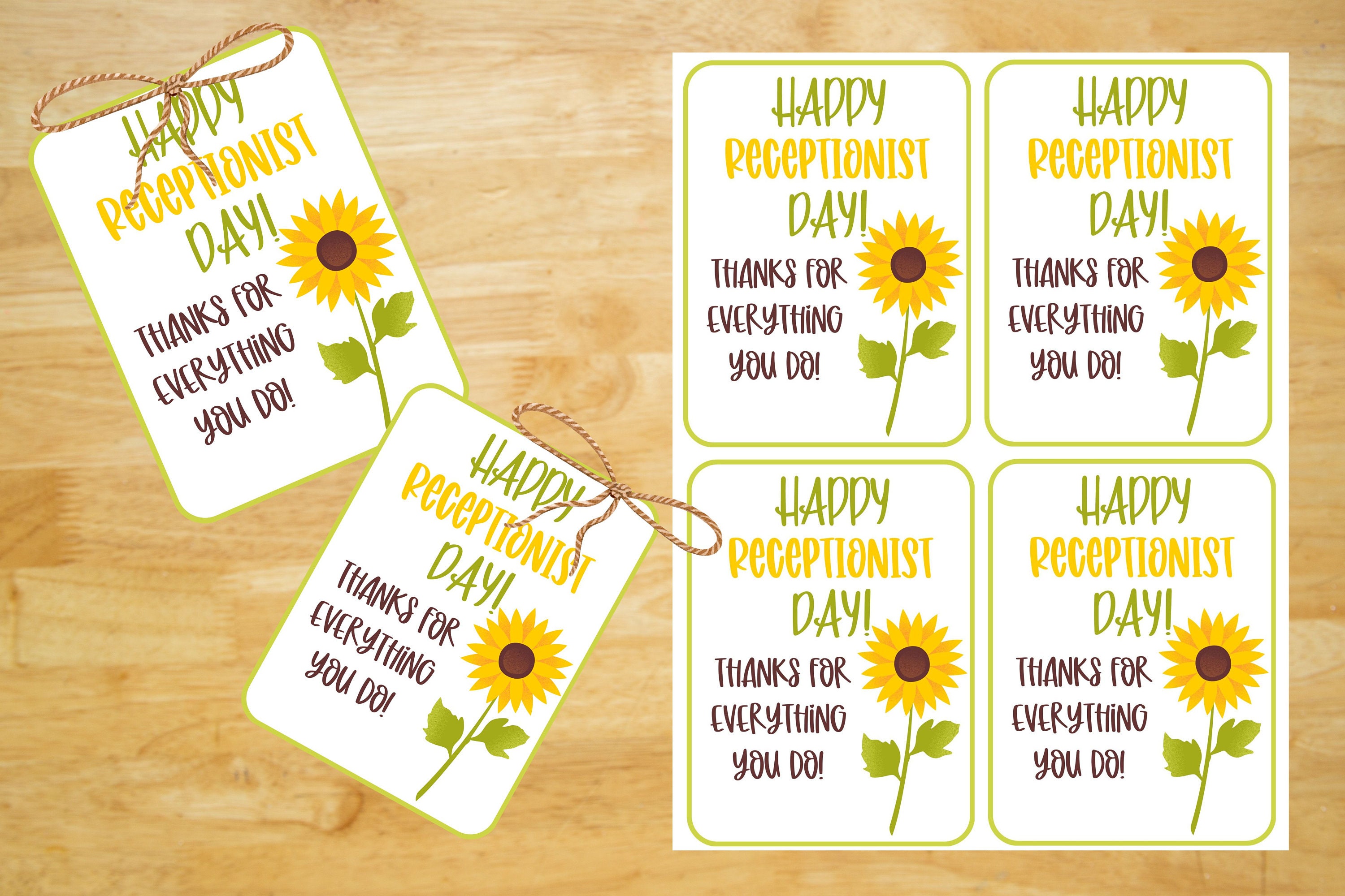 PRINTABLE Tags -receptionist Appreciation - Happy Receptionist Day! We ...