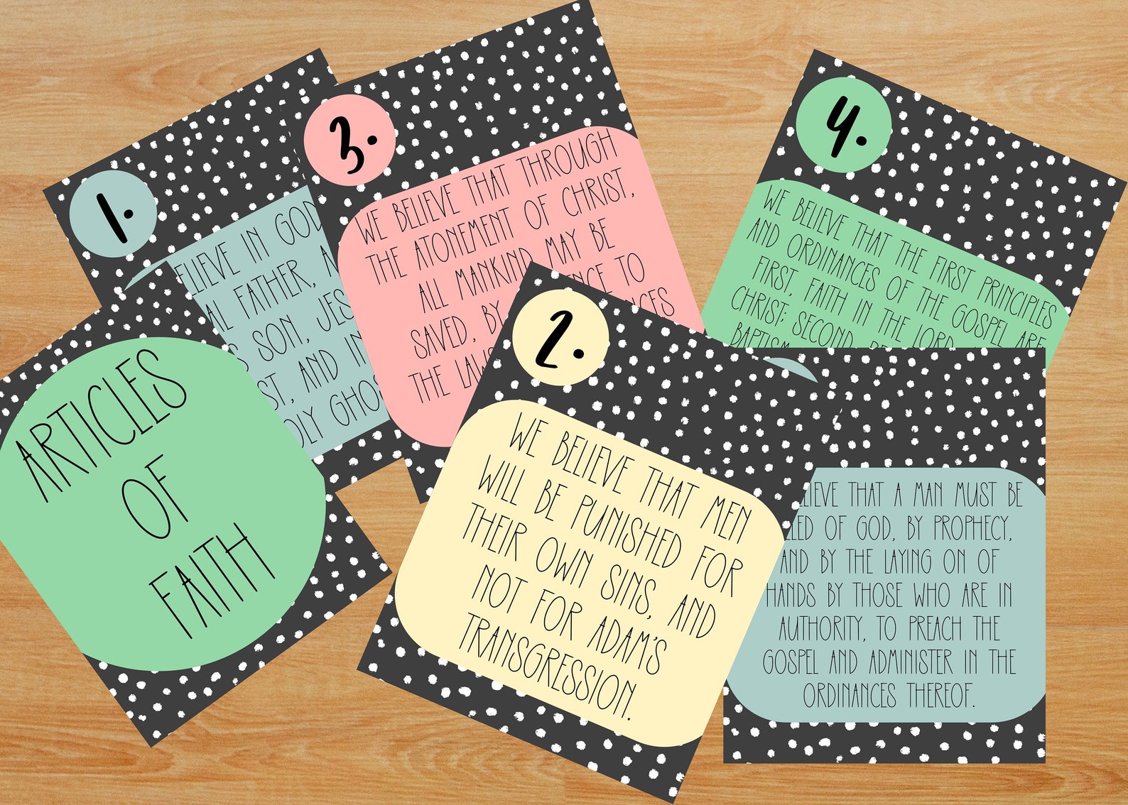 Articles of Faith Posters Primary Posters Sharing Time - Etsy