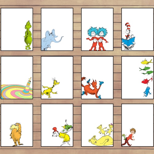 Dr Seuss Poster Dr Seuss Books Cat in the Hat Preschool - Etsy