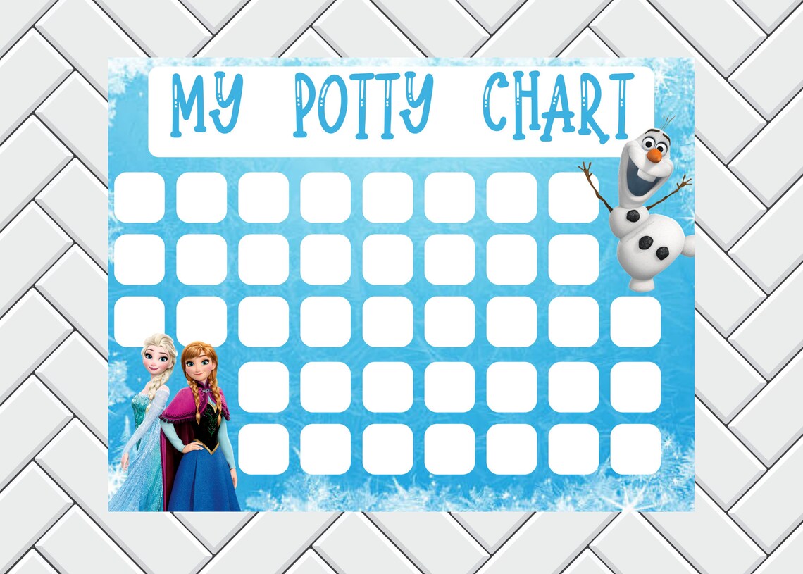 Printable Frozen Potty Training Chart - Toddler Reward Chart - Kids ...