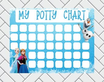 Rainbow Potty Training Chart, Potty Chart for Girls, Potty Training ...