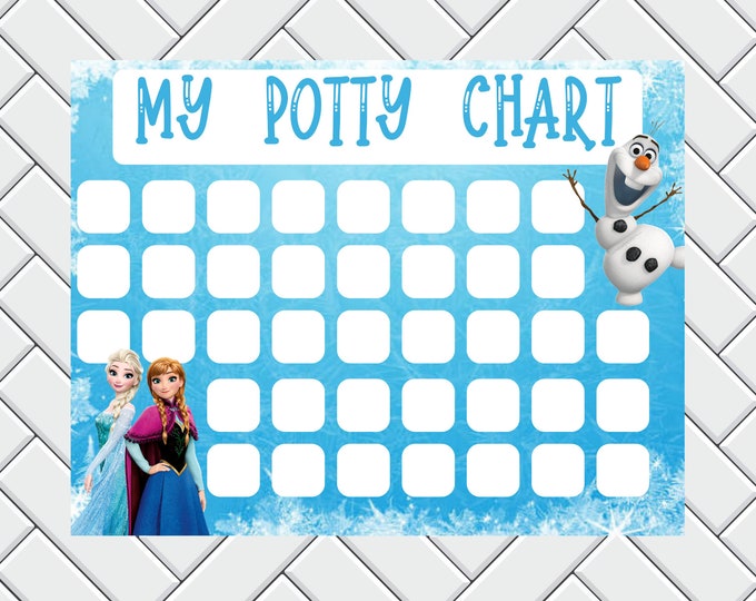 Printable Potty Training Potty Reward Sticker Chart for Toddlers ...