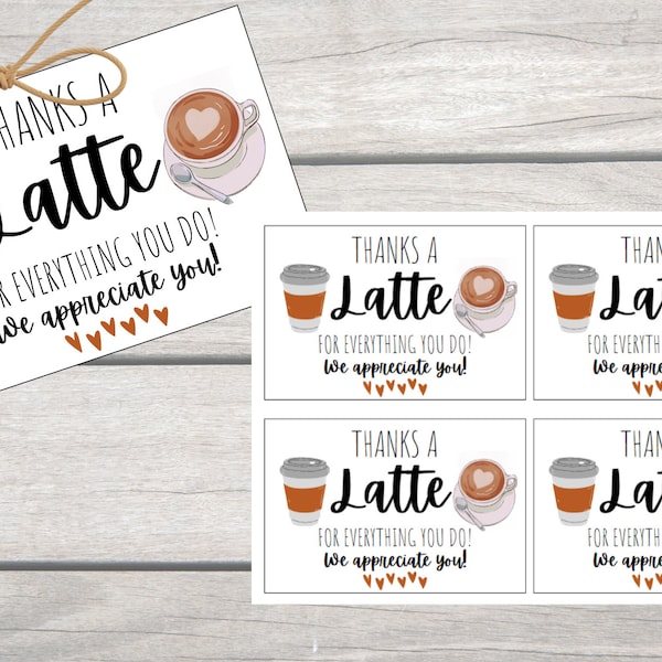 Thanks a Latte - Etsy