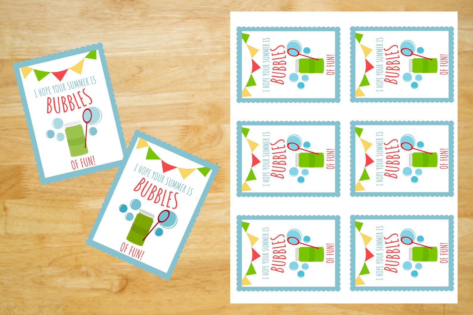 Hope Your Summer is BUBBLES of Fun, End of School Year Gift Tags, Have ...